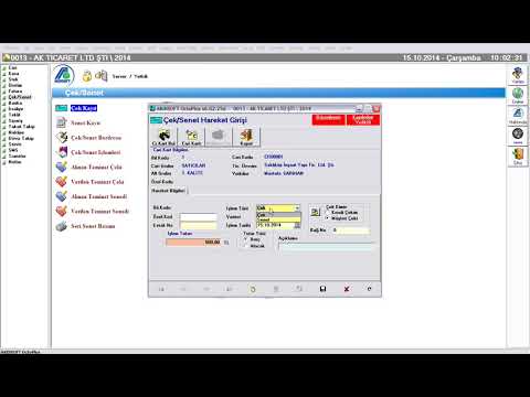 AKINSOFT  OctoPlus7 Ön Muhasebe Programı ÇEK SENET KAYDI OLUŞTURMA İŞLEMLERİ