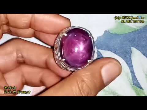 #Part02 Natural RUBY STAR Jumbo Mumbul Montok Mulus Koleksi Lawas Set in Ring