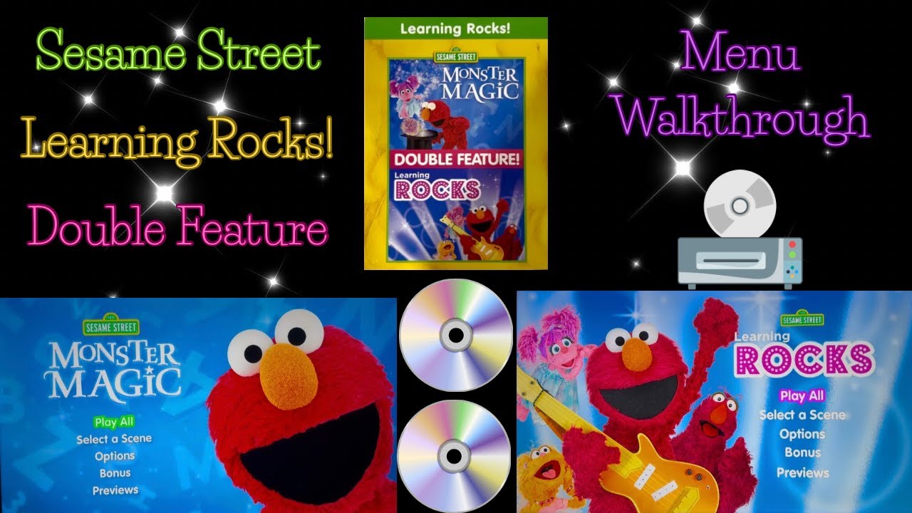 Sesame Street LEARNING ROCKS DOUBLE FEATURE DVD Menu Walkthrough. - YouTube