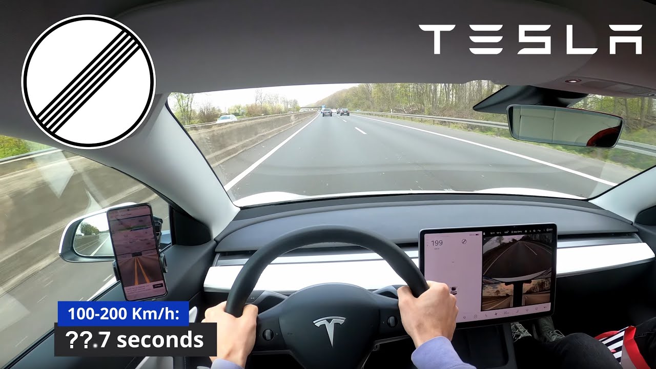 Tesla Model 3 Performance | 490 PS 660Nm | Autobahn Acceleration | 0 ...
