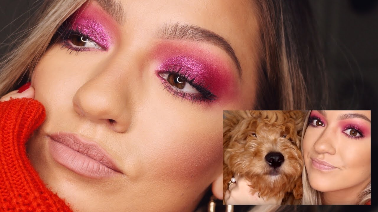 A Bright Pink/Red Moment GRWM + Tips I Cait Burton - YouTube