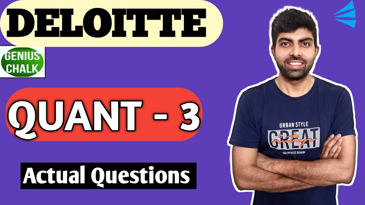 Deloitte - Quant III Best 25 Quant Questions with Solution #deloitte # ...