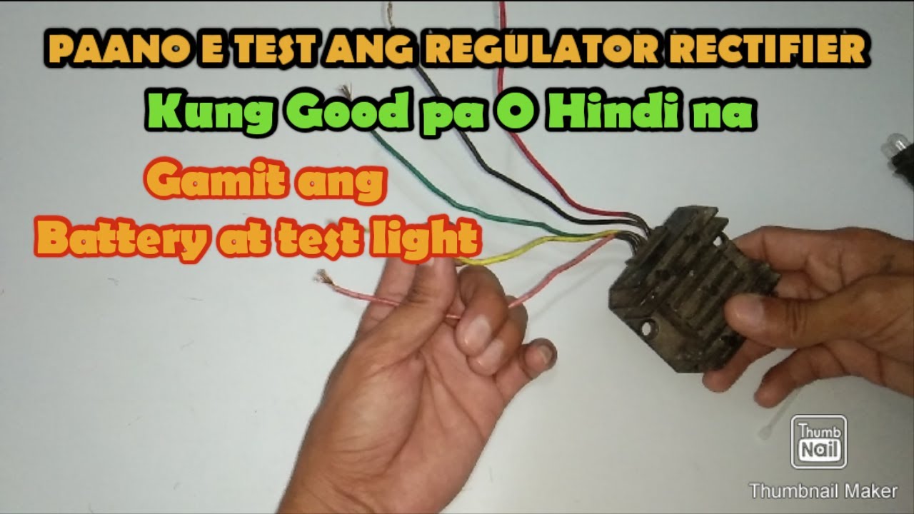 Paano e test ang regulator rectifier gamit ang battery at test light ...