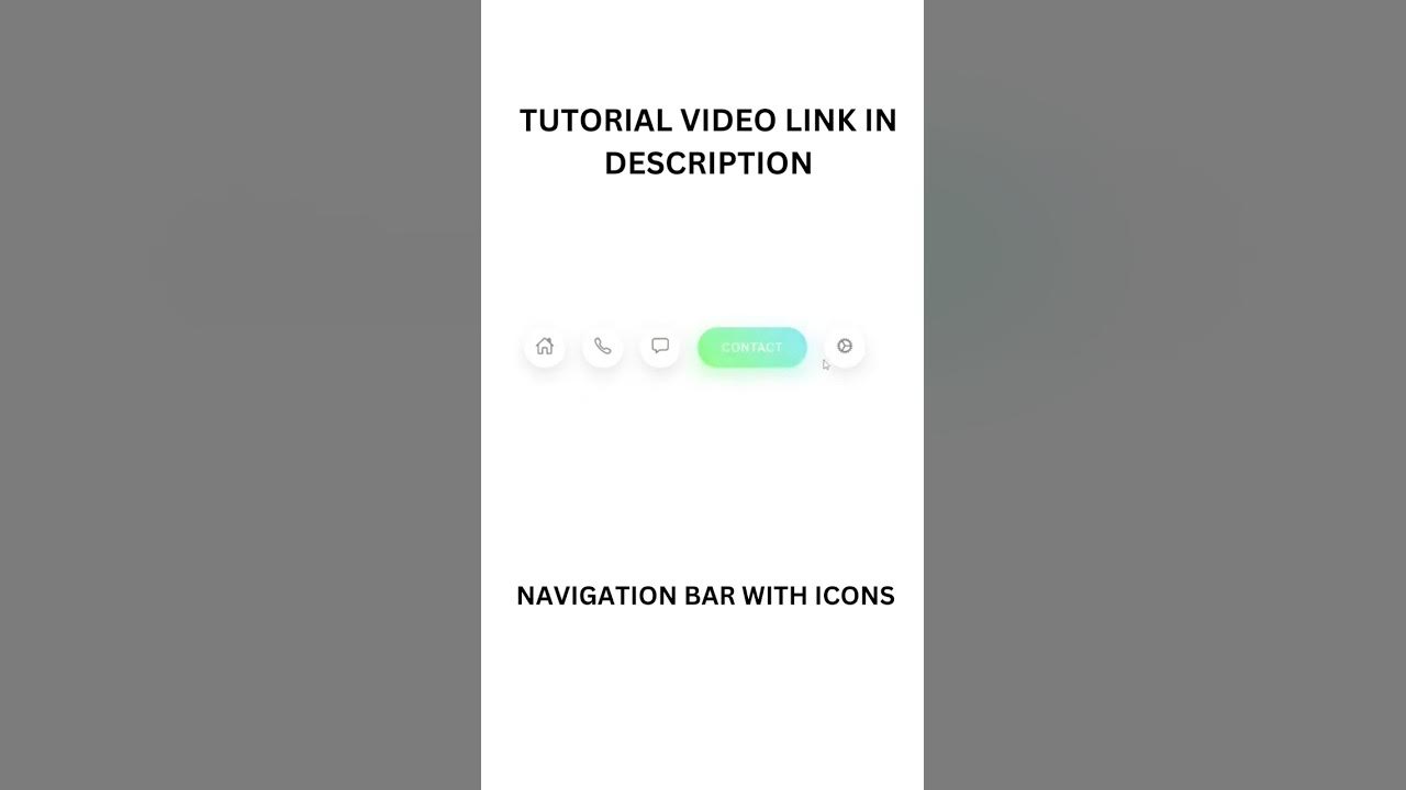 Navigation Bar With Icons Using HTML and CSS #shorts #navbarcss #navigationbar #cssanimation ...