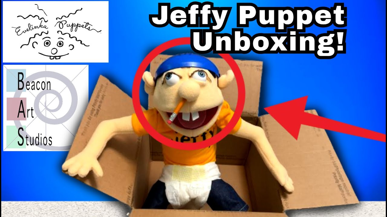 Evelinka Jeffy Puppet Unboxing (Custom 2016 style + another puppet ...