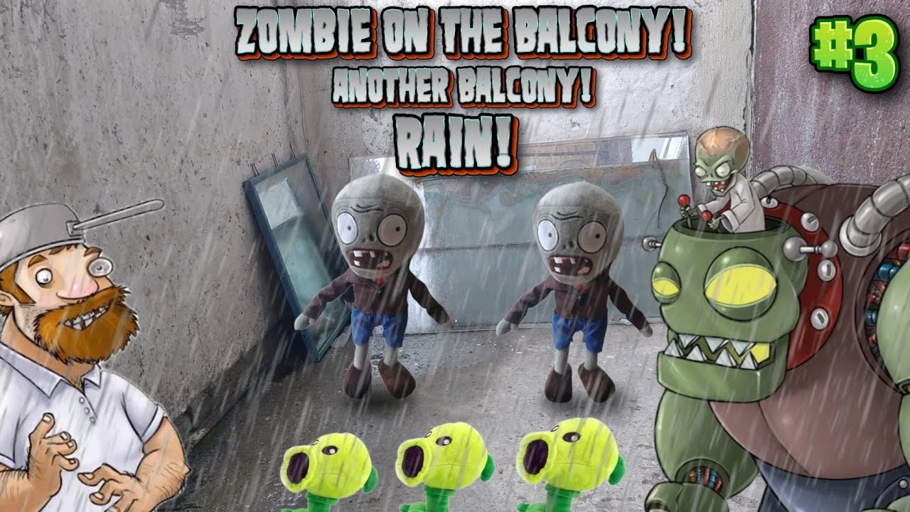 Zombies attacked my other balcony during the rain! #1 Plants vs Zombies ...