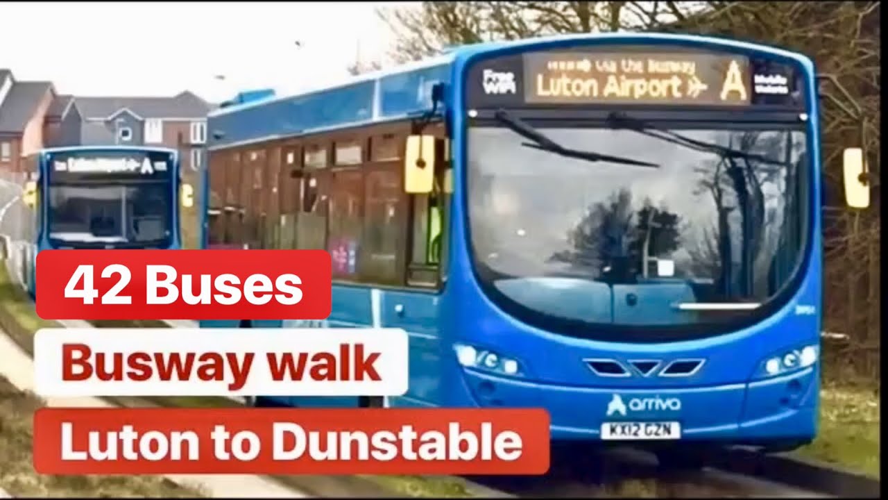 Busway Walk From Luton to Dunstable 🚍 I Filmed 42 Buses Pass Me - YouTube