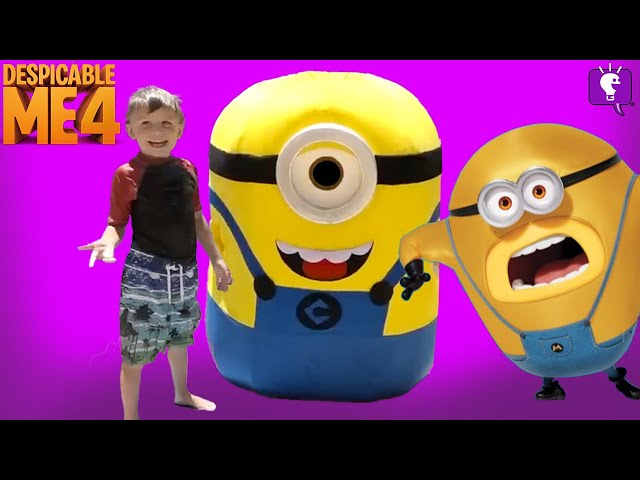 Despicable Me 4 Giant Minion Surprise Egg Pool Party on HobbyFamilyTV ...