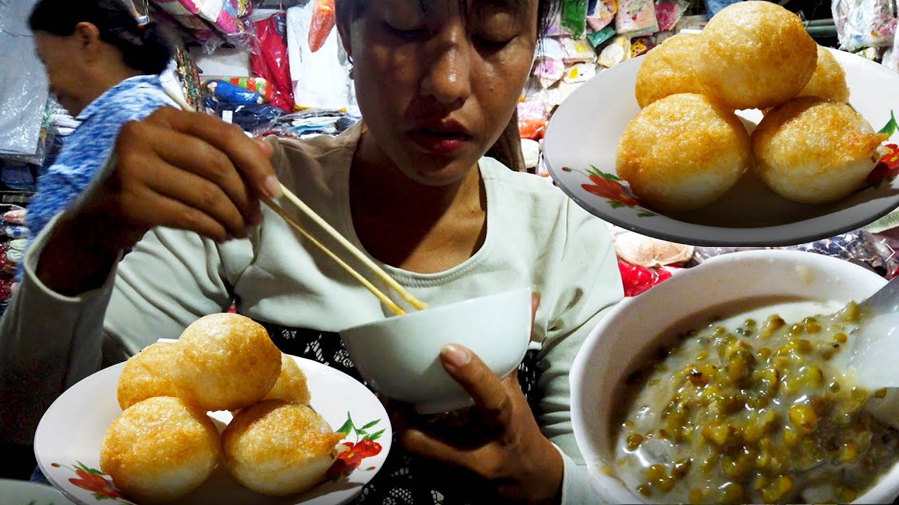 Cambodian Traditional Cake (Num Krouk) And Dessert - Breakfast Inside ...