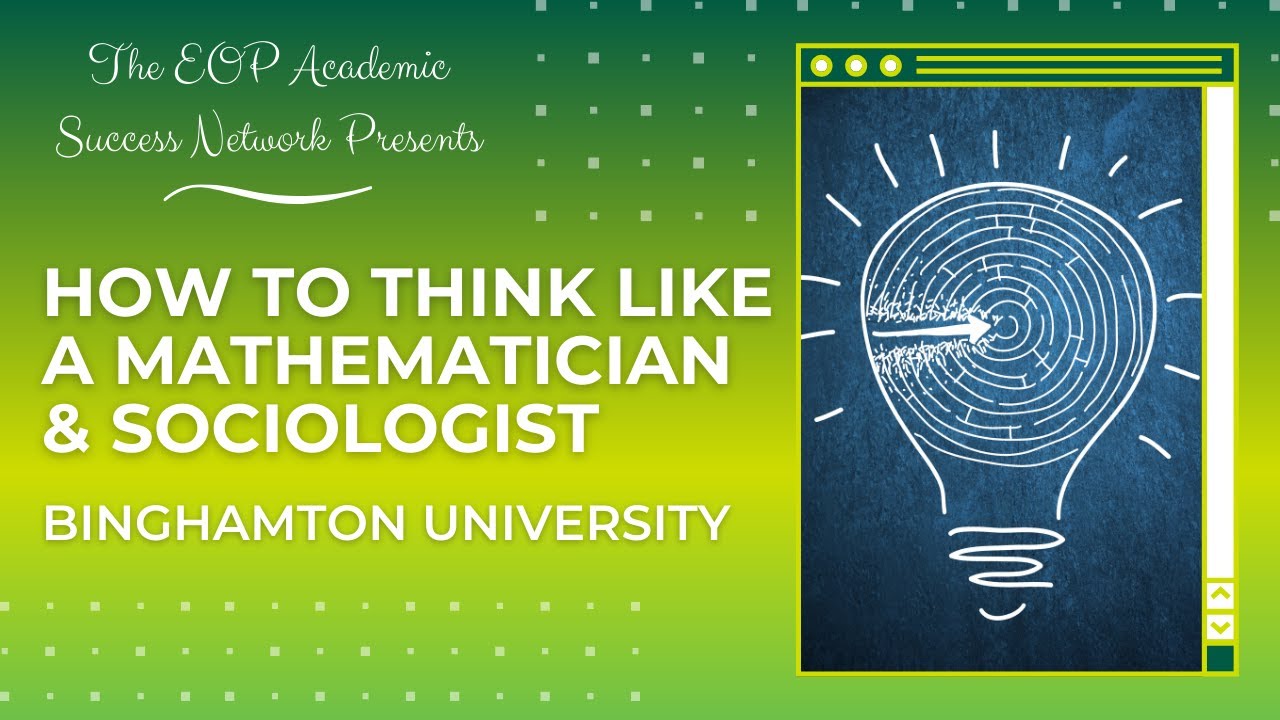 (22-02-16) How to Think Like a Mathematician and Sociologist - YouTube