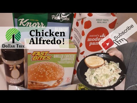 Dollar Tree Grilled Chicken Alfredo! - YouTube