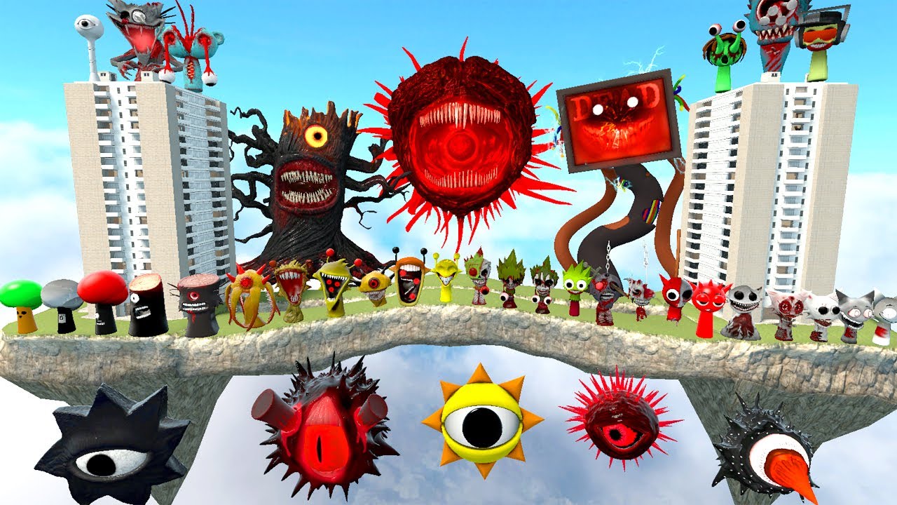 ☁️ SKY CONSTRUCT NEW MR SUN TREE FUN COMPUTER EVOLUTION ALL SPRUNKI ...