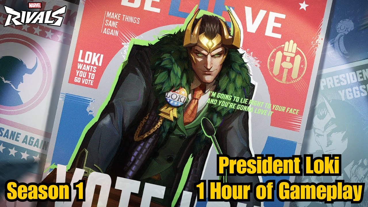 Loki Presidential Attire 1 Hour of Gameplay | Marvel Rivals | Season 1 ...