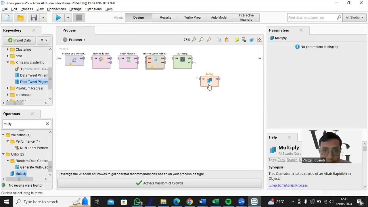 Video Praktikum K-Means Clustering Menggunakan AI Studio 2024 (Wirzal Riyandi23081047) - YouTube