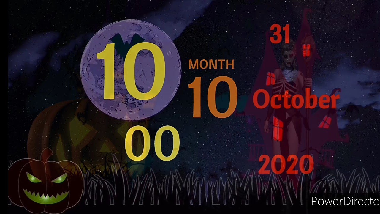 10 Minutes Countdown (From Halloween 2020 to Halloween 2021) 366 Days ...