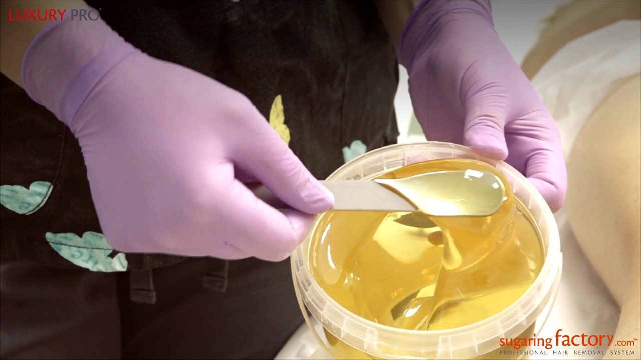 How to get sugaring paste from a jar with a steel spatula? - YouTube