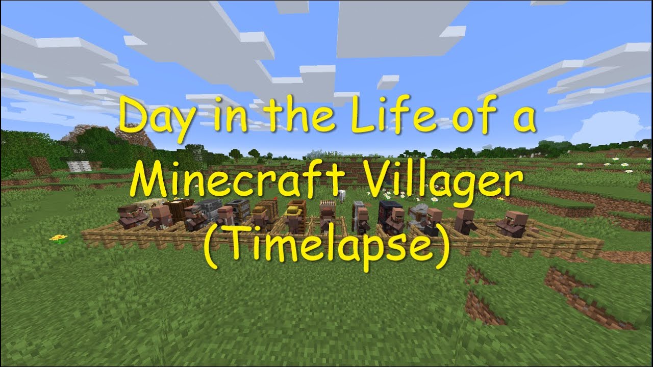 A day in the life: Villagers (Minecraft Timelapse) - YouTube