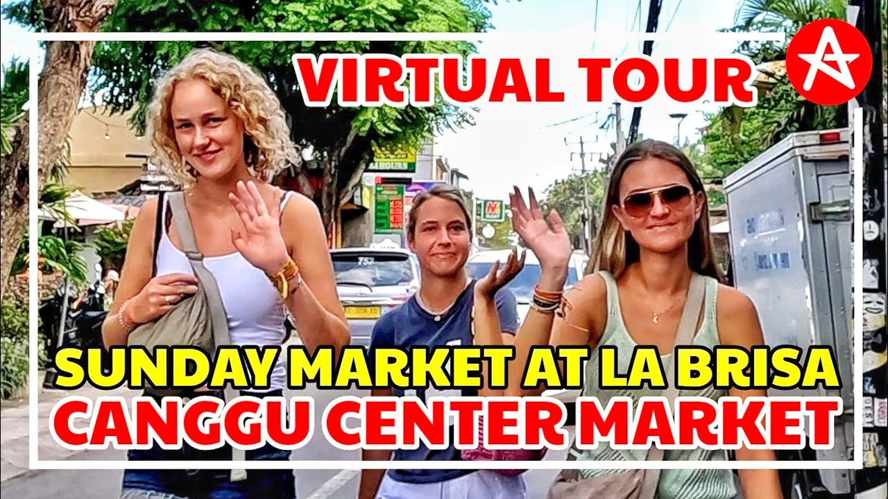 Busy in La Brisa Sunday market and Canggu Center art market - YouTube