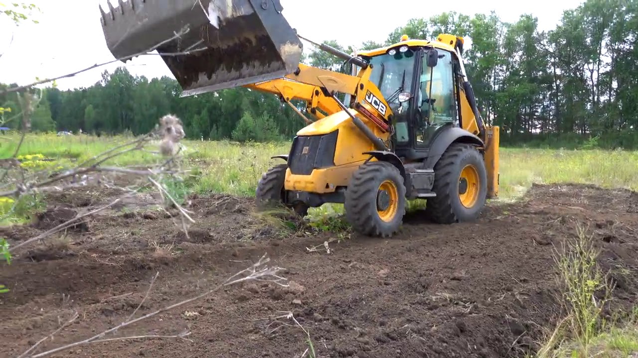 Jcb Backhoe Working Video Jcb 3CX loader works at construction site ...