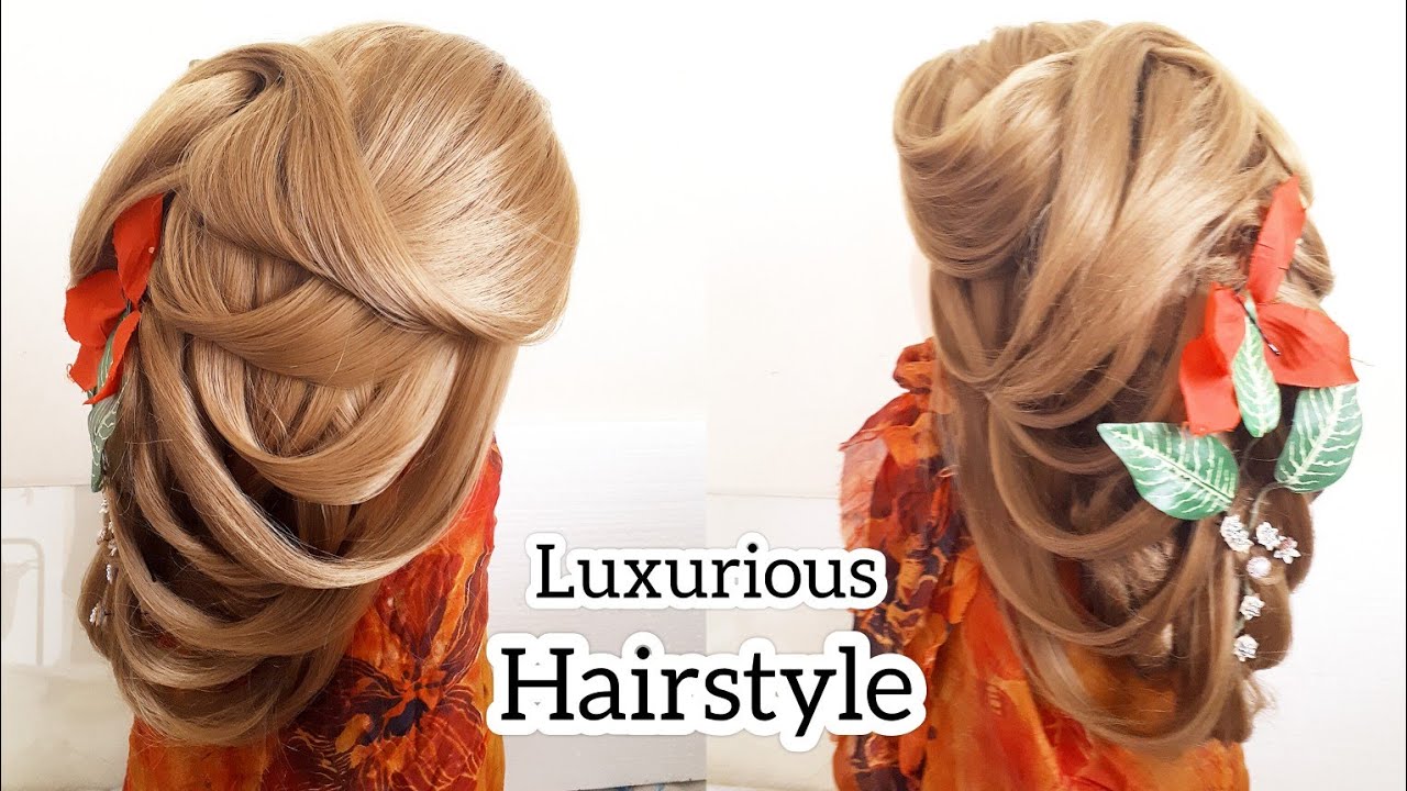 Luxurious hairstyle, one of the distinctive hairstyles for special ...