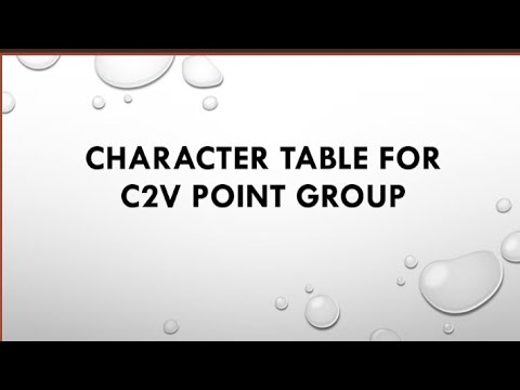 Character table for C2v point group|||Group theory|| - YouTube