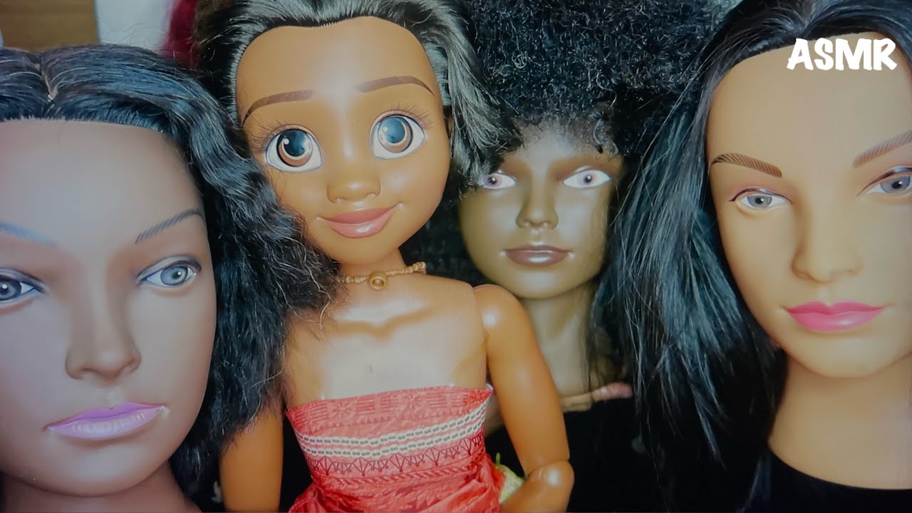ASMR | Doll Hair Play On Different Textures Role Play! 💆🏽‍♀️ - YouTube