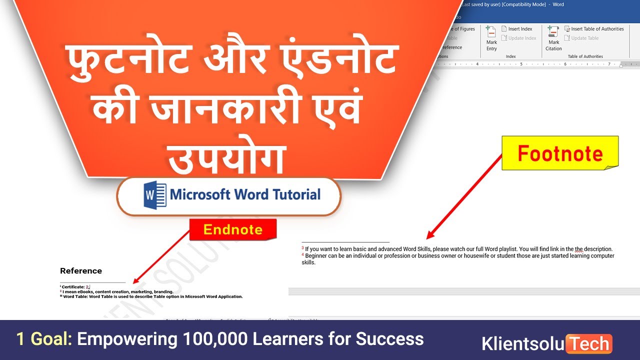 How to add footnotes in Microsoft Word #footnote #endnote # ...