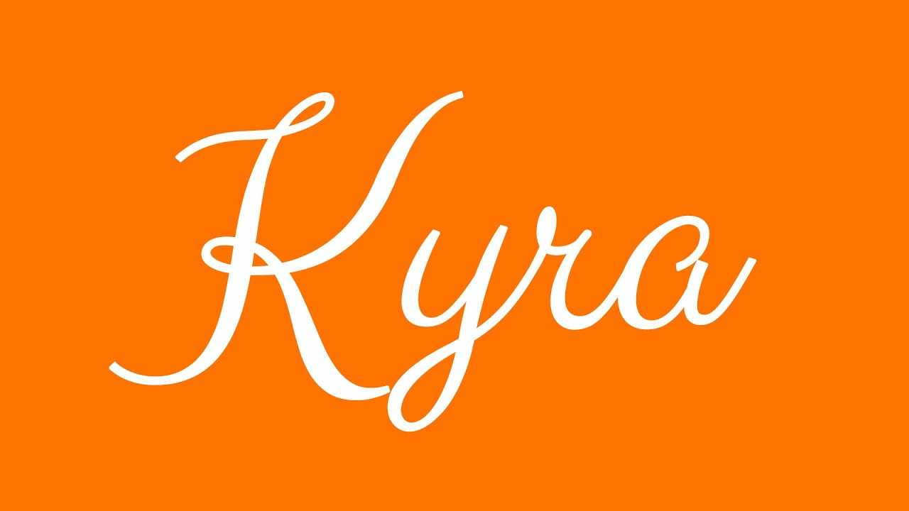 Learn how to Sign the Name Kyra Stylishly in Cursive Writing - YouTube