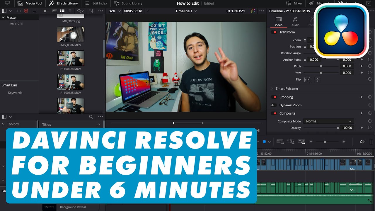 DaVinci Resolve 17 Tutorial for Beginners (Under 6 Minutes) - YouTube