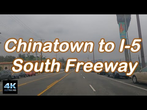 CHINATOWN TO INTERSTATE 5 SOUTH FREEWAY LOS ANGELES CALIFORNIA, USA ...