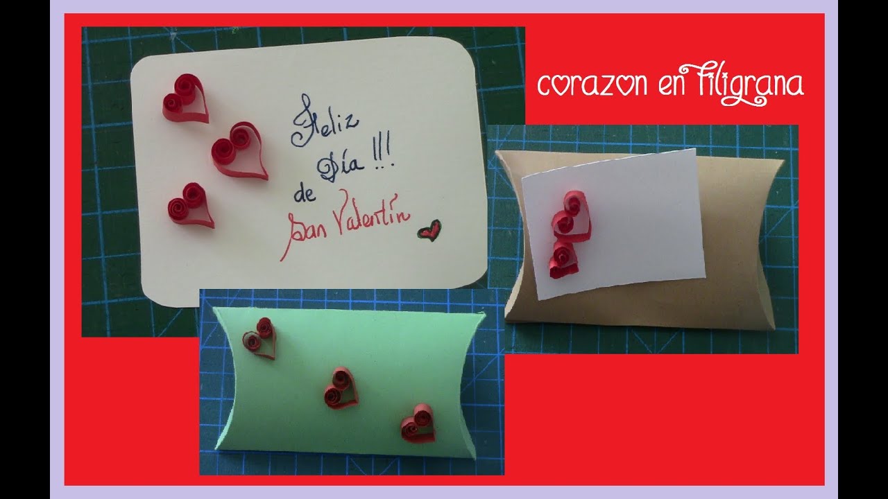 Como hacer corazon en filigrana DECO // Muy Faci l// - YouTube