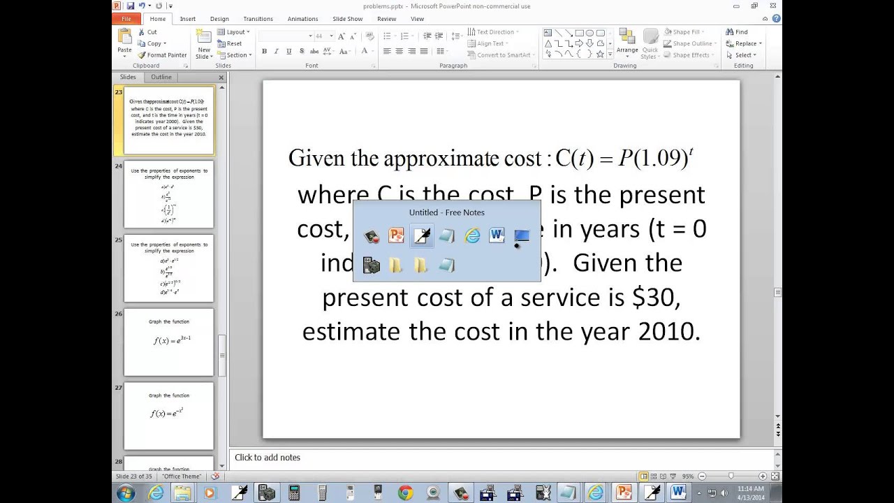Calculus for Business_Economics - Homework - Exponential Functions ...