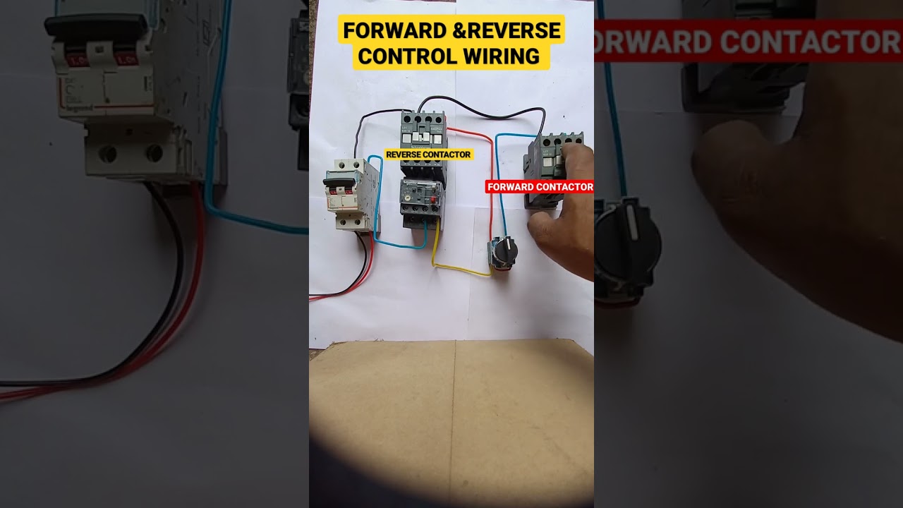 FORWARD & REVERSE CONTACTOR CONTROL WIRING SHORT VEDIO - YouTube