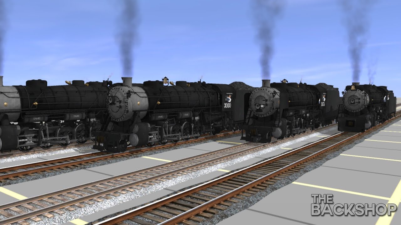 Trainz 2009 : review TBS Heavy 2-10-2 pack - YouTube