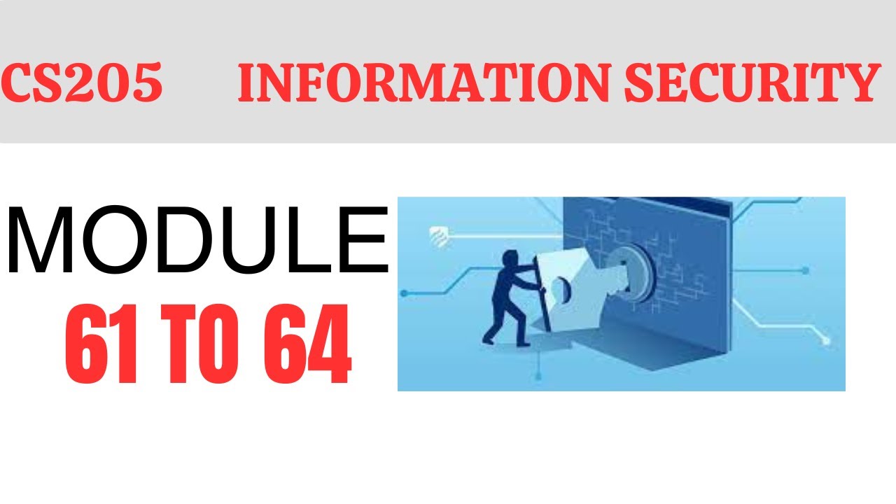 CS205 Information Security Topic 61 to 64| CS205 short lectures - YouTube