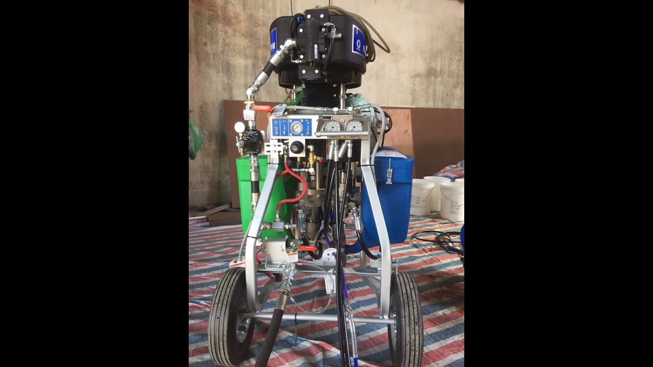 Phun sơn - Polibrid 705E ( máy XP70 HF) - YouTube