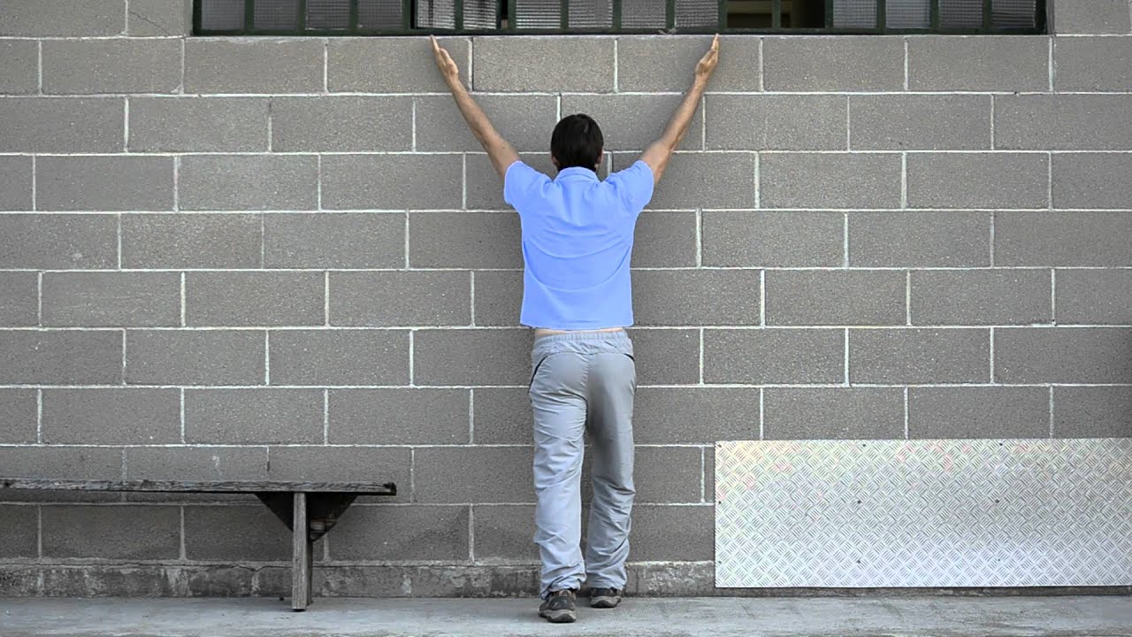 Forearm wall slides - HD - Proper form - YouTube