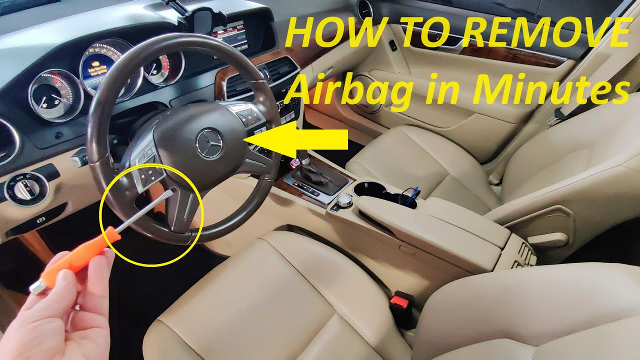 Mercedes Airbag HOW TO Remove EASILY C-Class W204 E-Class W205 W212 ...