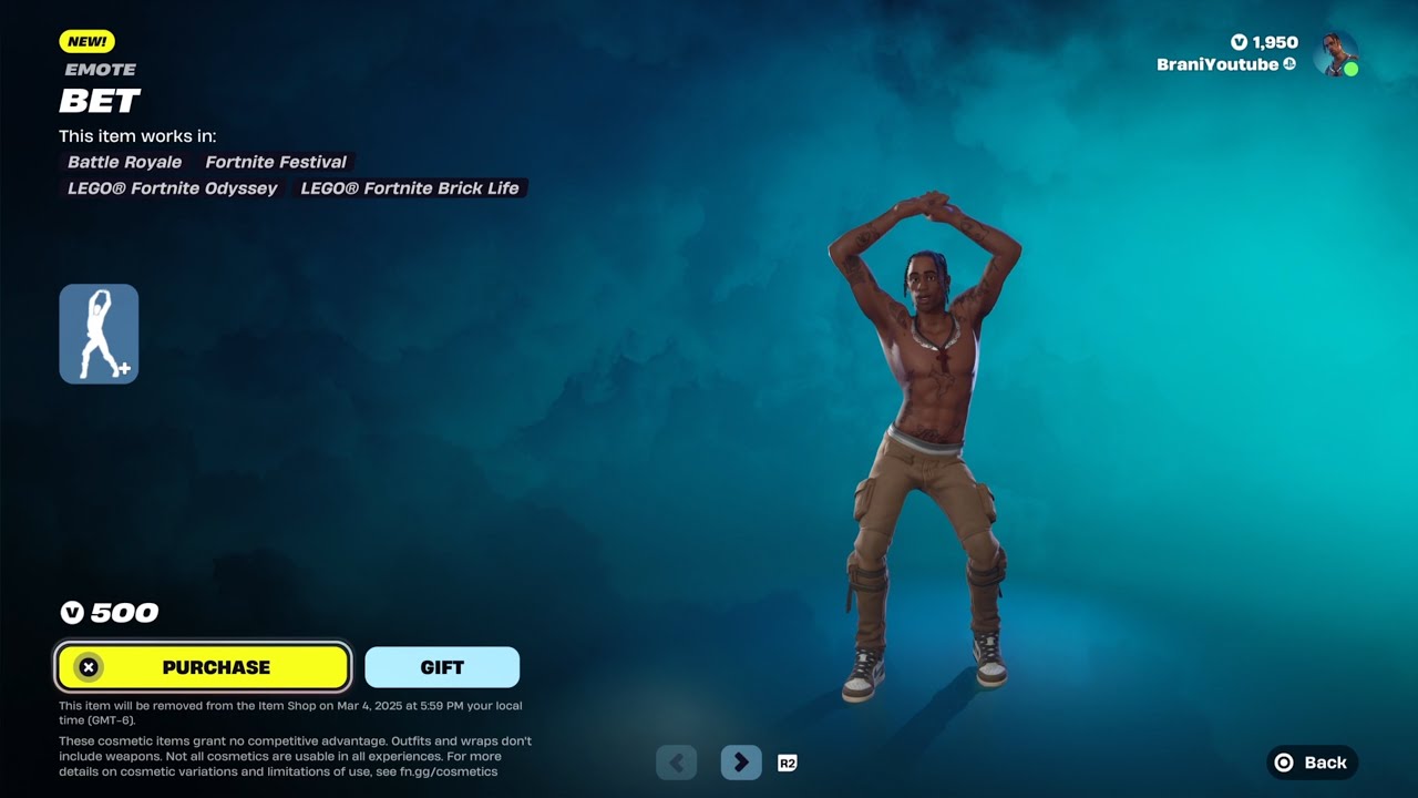 Bet | Fortnite Emote - YouTube