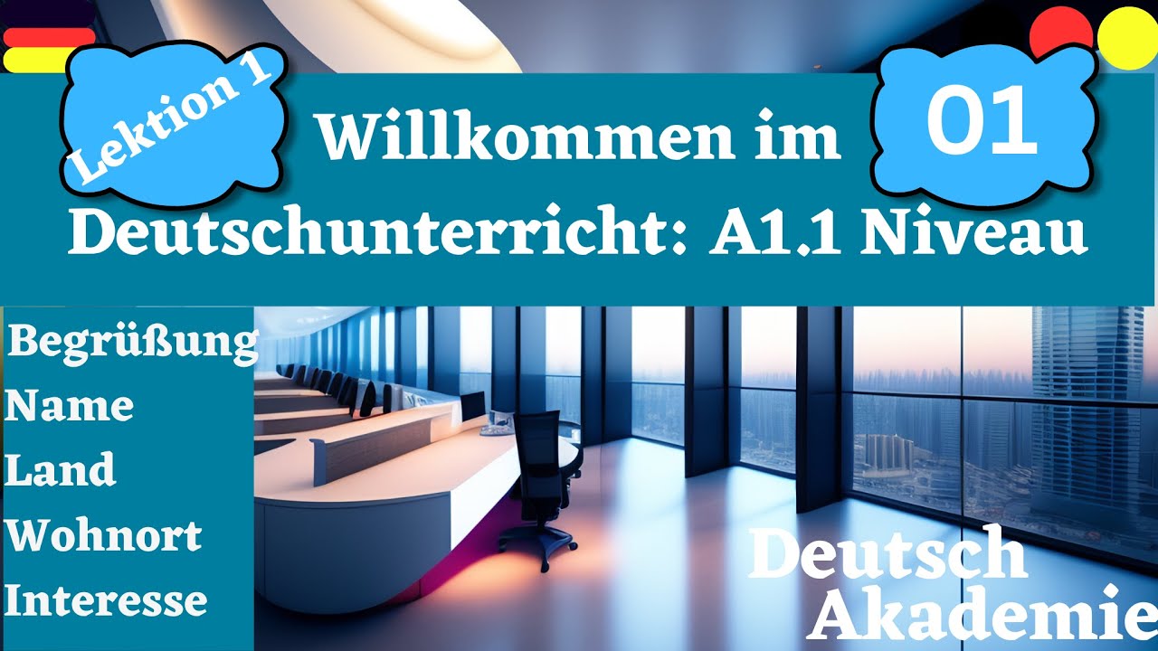 Deutsch A1.1 - Begrüßung- Name- Land-Wohnort- Hobby-Kennenlernen- Basic ...