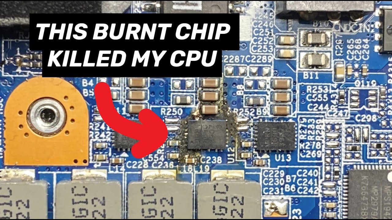 Repair a burnt chip and dead CPU on a laptop motherboard - YouTube