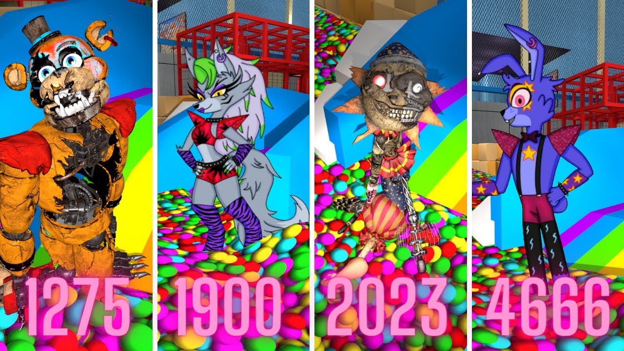 DETONATE ROXY Chica FOXY Game Evolution RUIN DLC 2014 2022 In Garry's ...