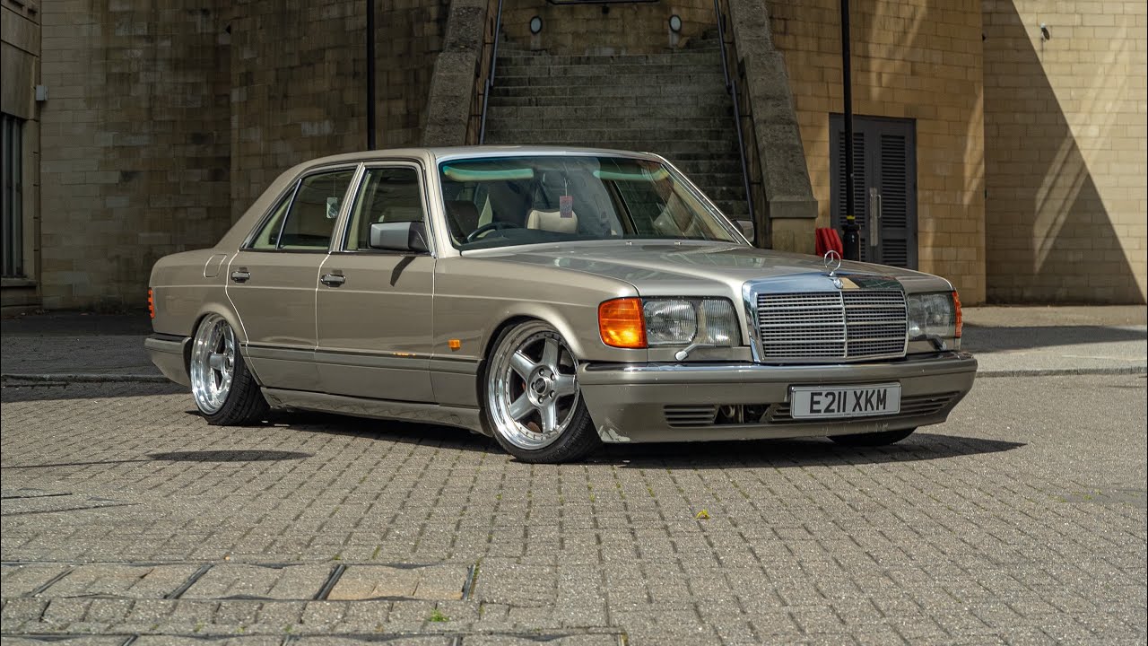 Jamie’s Slammed Mercedes W126 300SE - YouTube