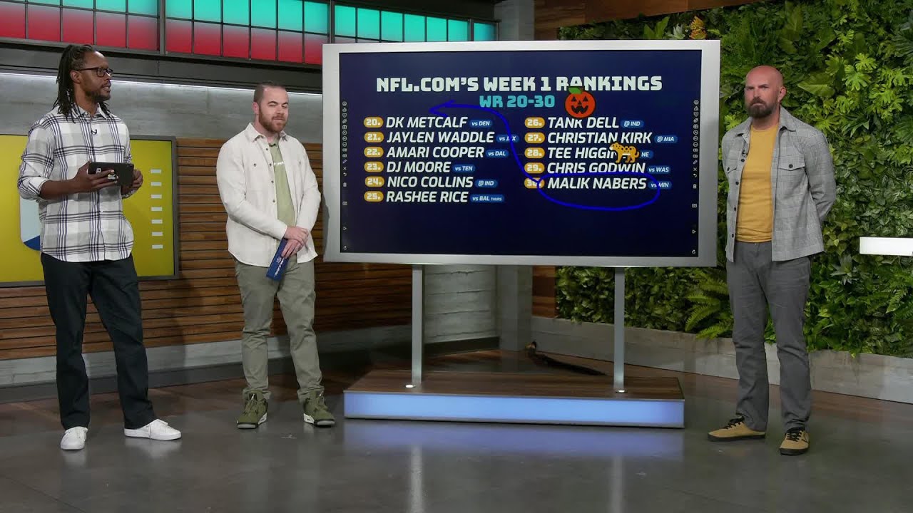Week 1 WR Rankings | 'NFL Fantasy Live' - YouTube