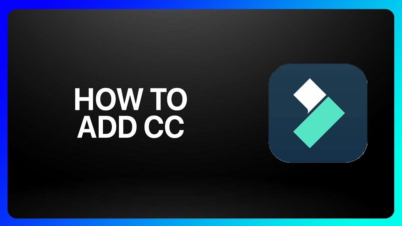 How To Add CC In Filmora Tutorial - YouTube
