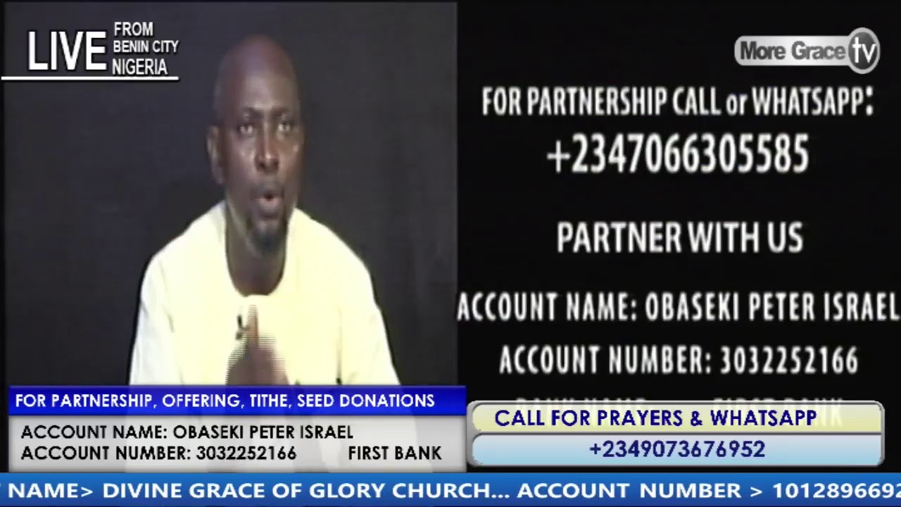 SPECIAL SUNDAY LIVE MEETING WITH P.I.A OBASEKI. YOU CAN WATCH MORE ...