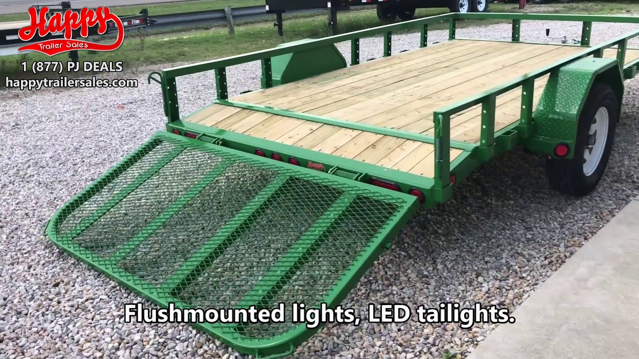 2019 PJ Utility Trailer Overview by Happy Trailer Sales - YouTube