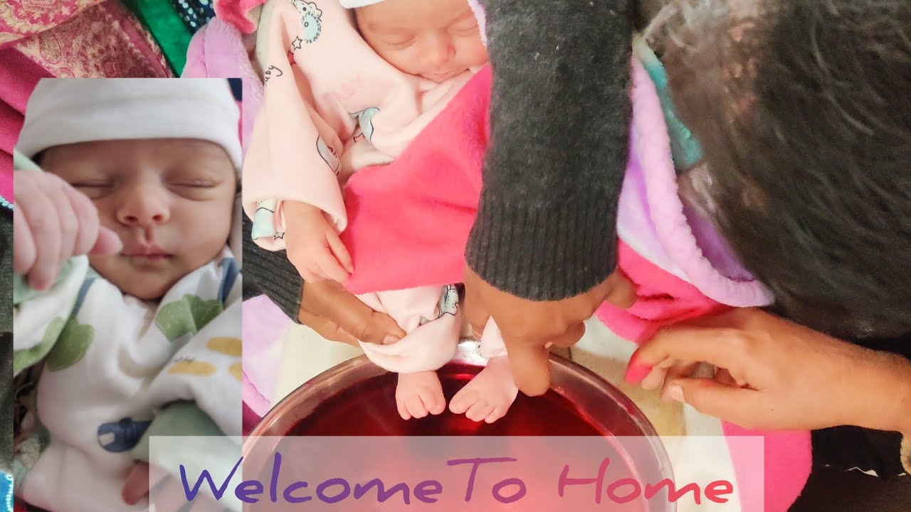 Welcome Home Baby Girl || Baby Entry #welcomebaby #celebration - YouTube