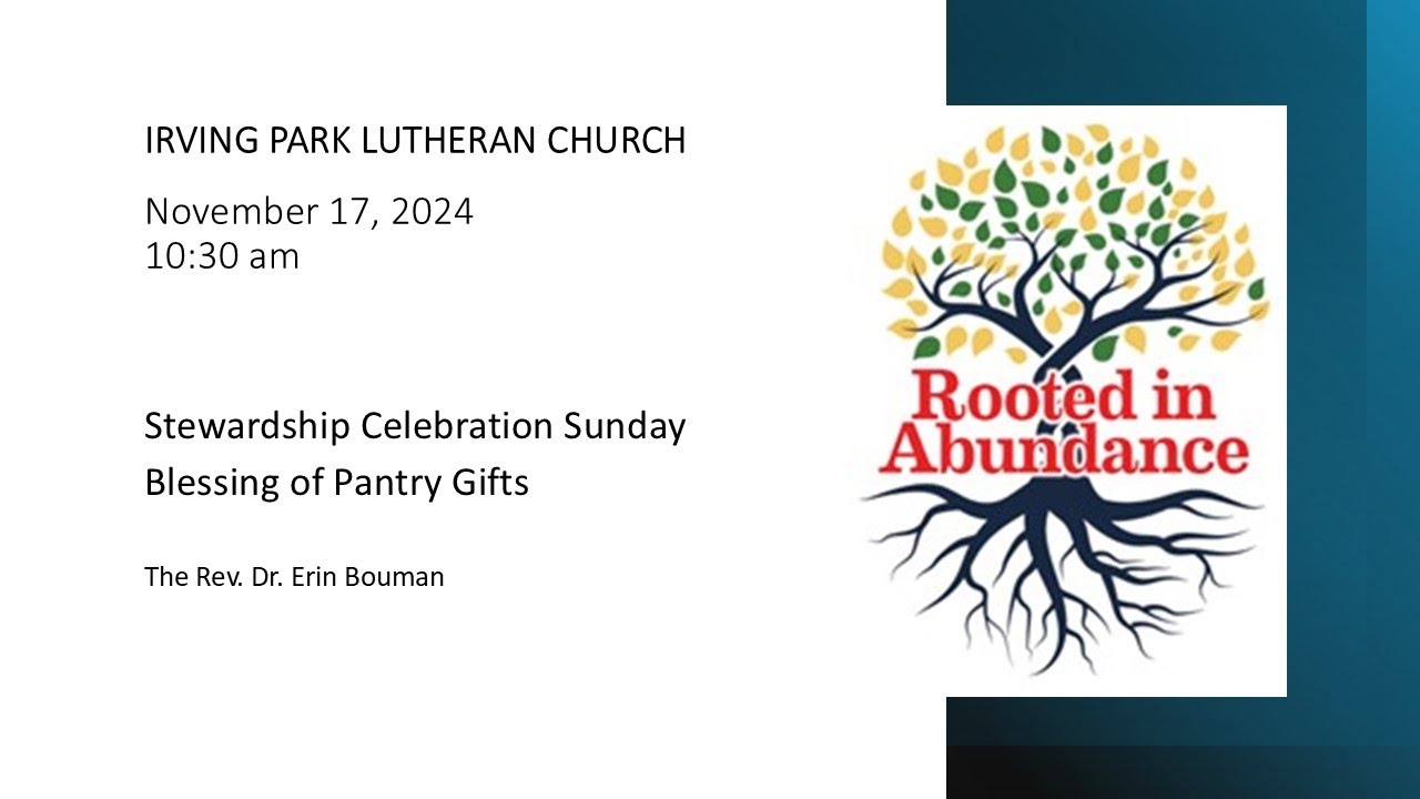 Irving Park Lutheran Church, November 17, 2024, 10:30 am, Rev. Dr. Erin ...