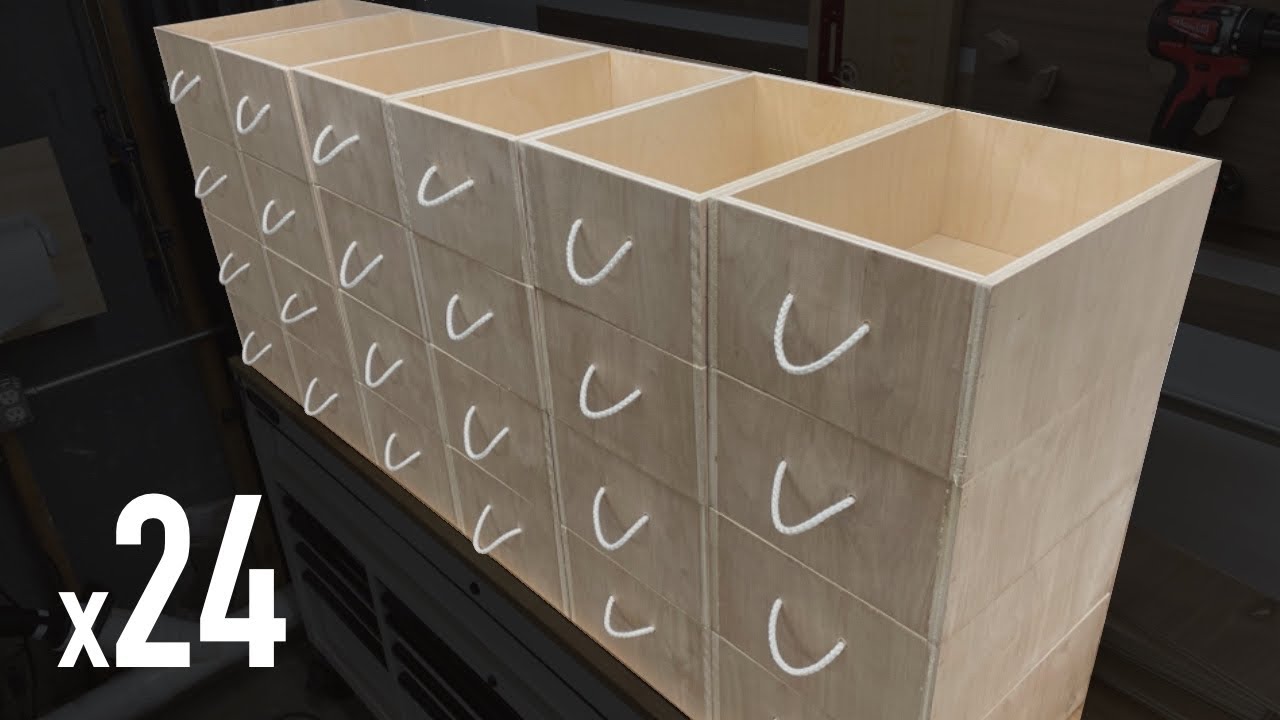 Storage Crates x24 // Shop Bins // DIY Woodworking - YouTube
